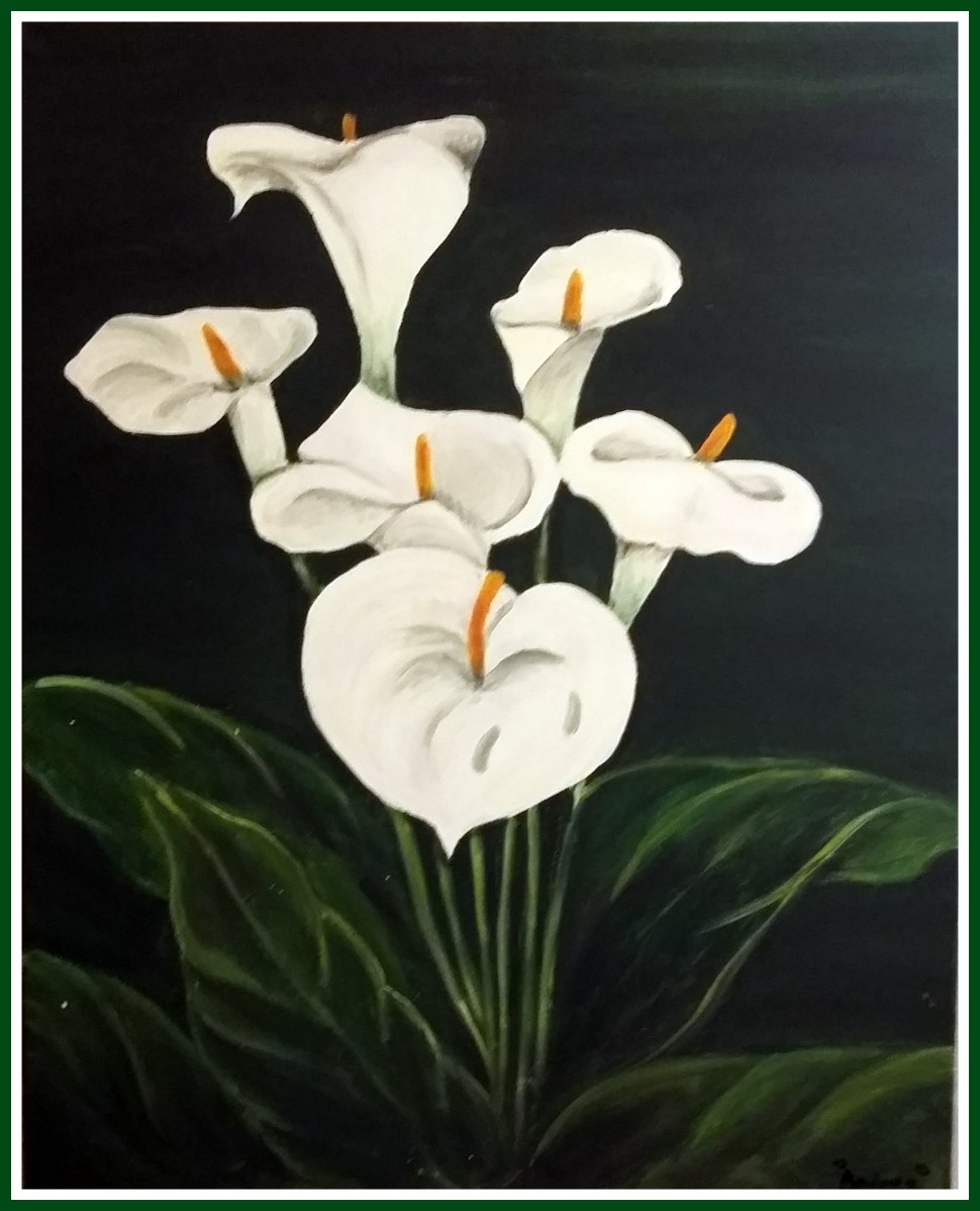 IMPRESIONANTE CUADRO DE CALAS EN ACRÍLICO- ANDREA, 11 AÑOS – EL ESTUDIO ...